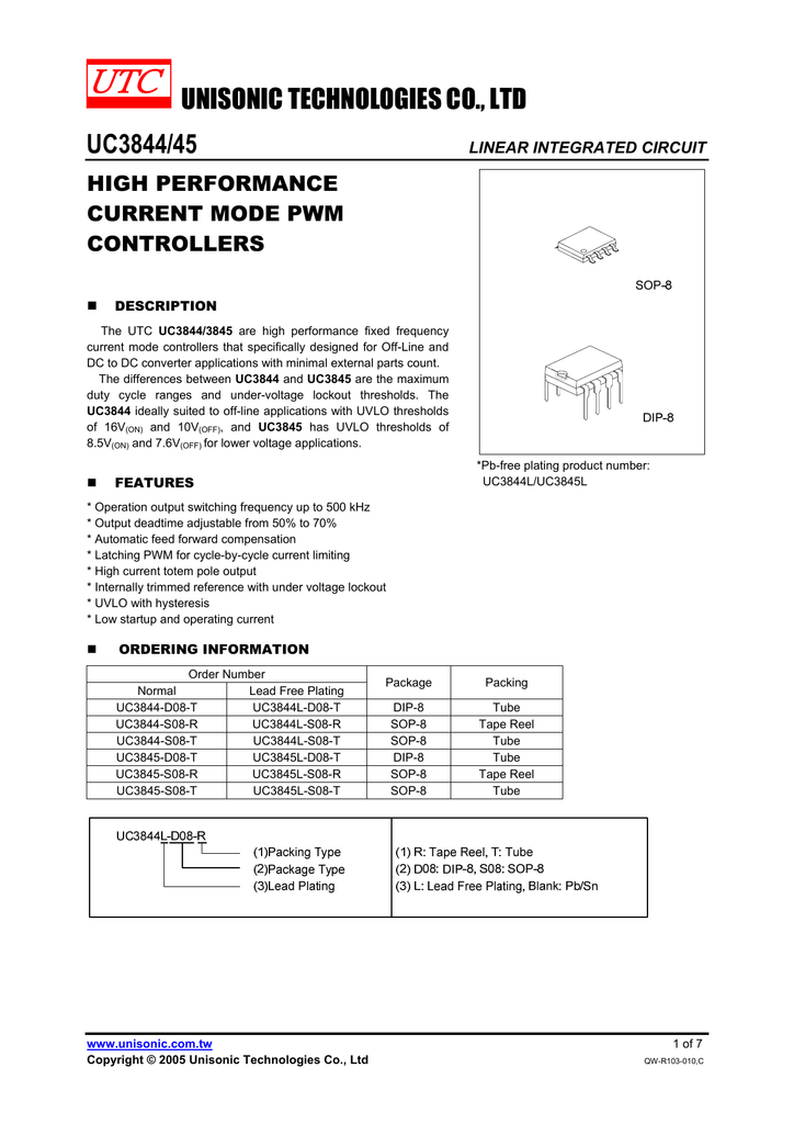 Uc3845 datasheet