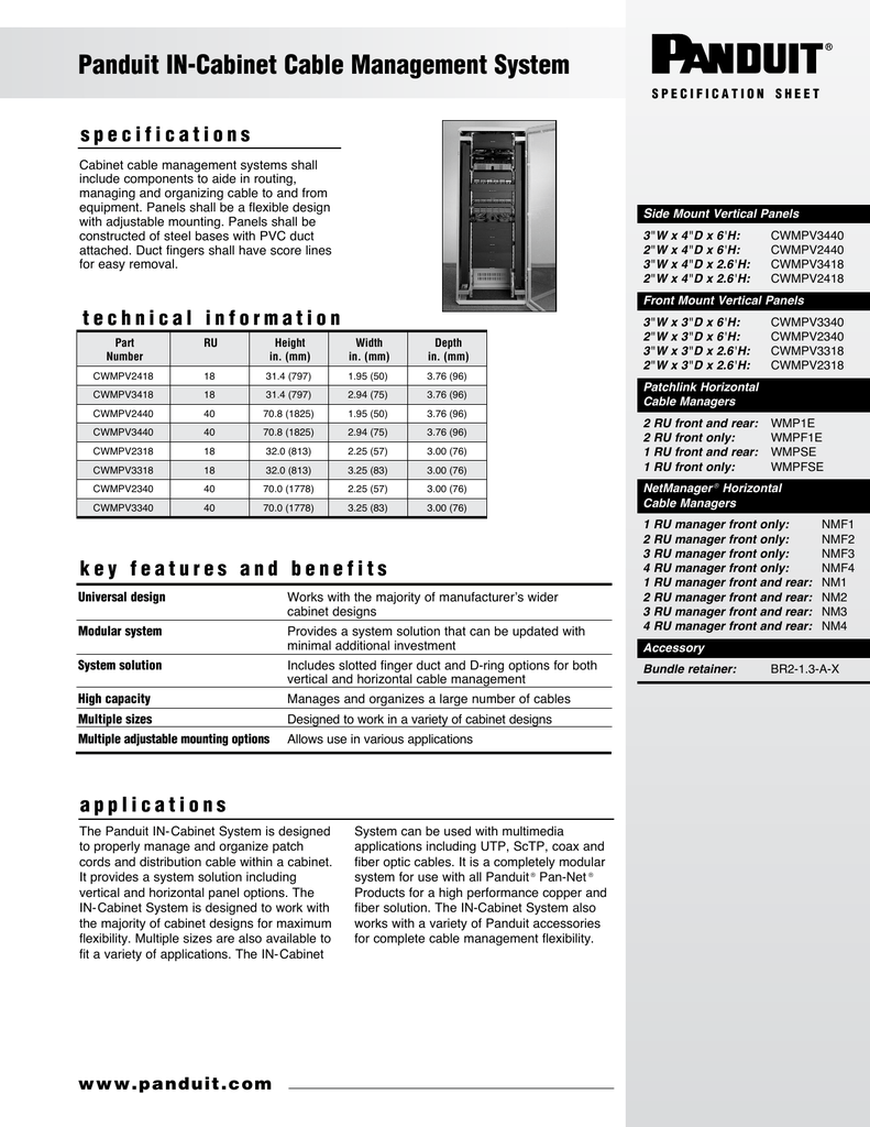 Panduit Cabinet Dimensions | Cabinets Matttroy